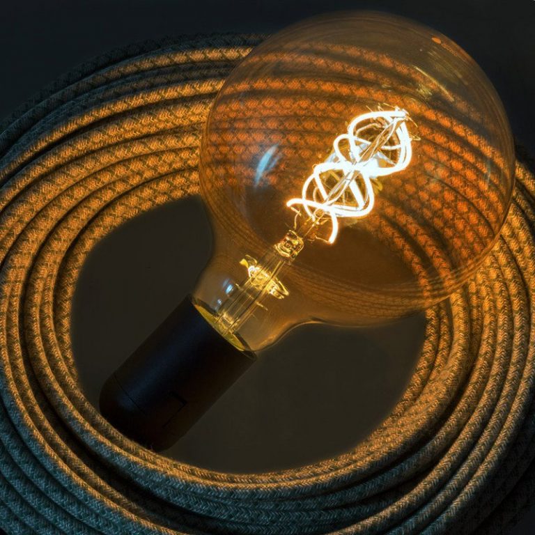 Edison Soft žiarovka, Jantárová LED žiarovka - SPHERE - 5W